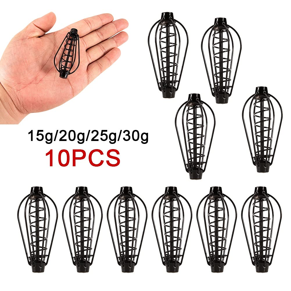 n/a 10pcs Spring Sinker Carp Fishing Feeder 15g 20g 25g 30g Fishing Feeder 6 Wire Method Swim Feeders Pesca Iscas Fish Tackle Tools (Size : 10pcs 25g)