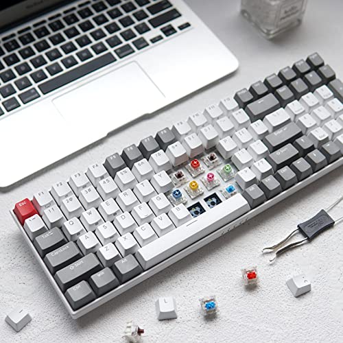 RK ROYAL KLUDGE RK G68 RK100 68 Key 100 Key Tri-Mode Mechanical Gaming Keyboard, Brown Switch