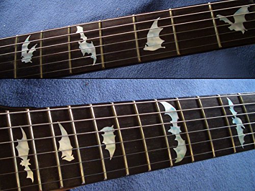 Jockomo BAT Bat/White Pearl Guitar Inlay Sticker