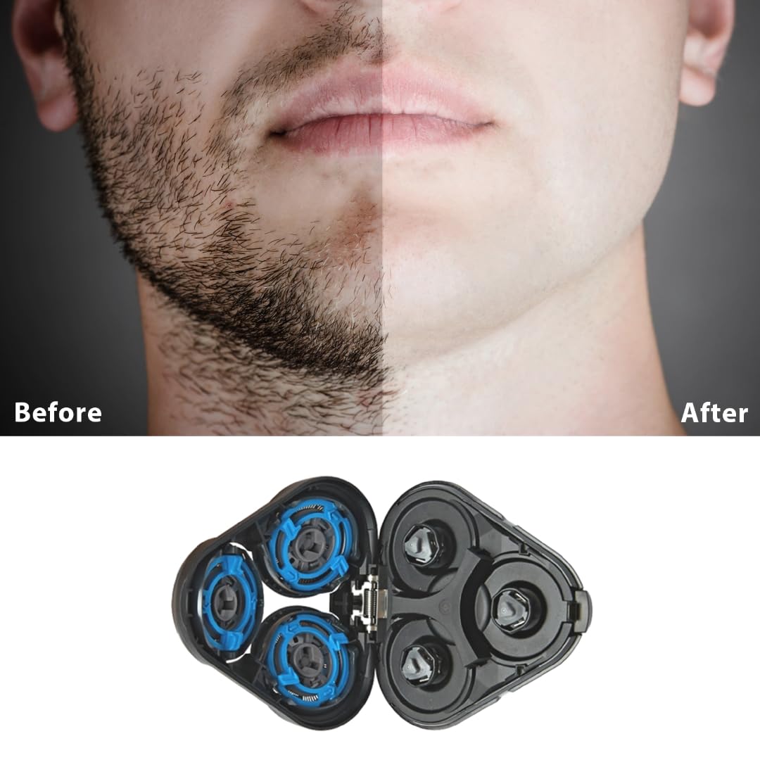 Replacement Sharp Head Assembly for Philips Norelco Mens Cordless Wet Dry Electric Shaver SH50 5000 6000 S6011 S6015 S6840 S6550 S6580