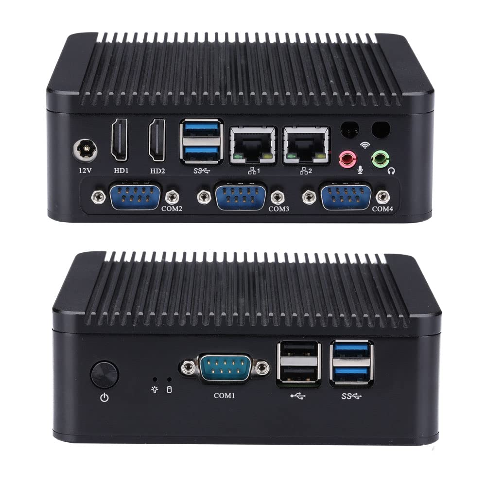 Qotom i5 Mini PC Q555P with Intel Core i5 7200U,16G RAM 512G M.2 NO WiFi,6USB, 4COM Firewall Router Mini Computer