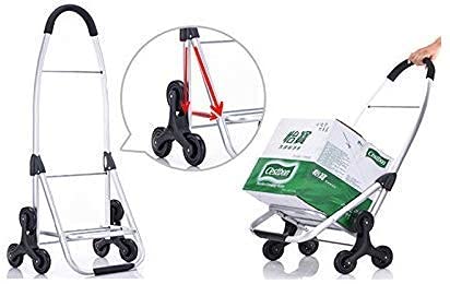 Shopping Trolley on Wheels Multi Function Shopping Cart Lightweight Trolley Tri-Wheel Stair Climbing Cart with Large Capacity Folding Storage Hand Trucks,Grass Green ,
