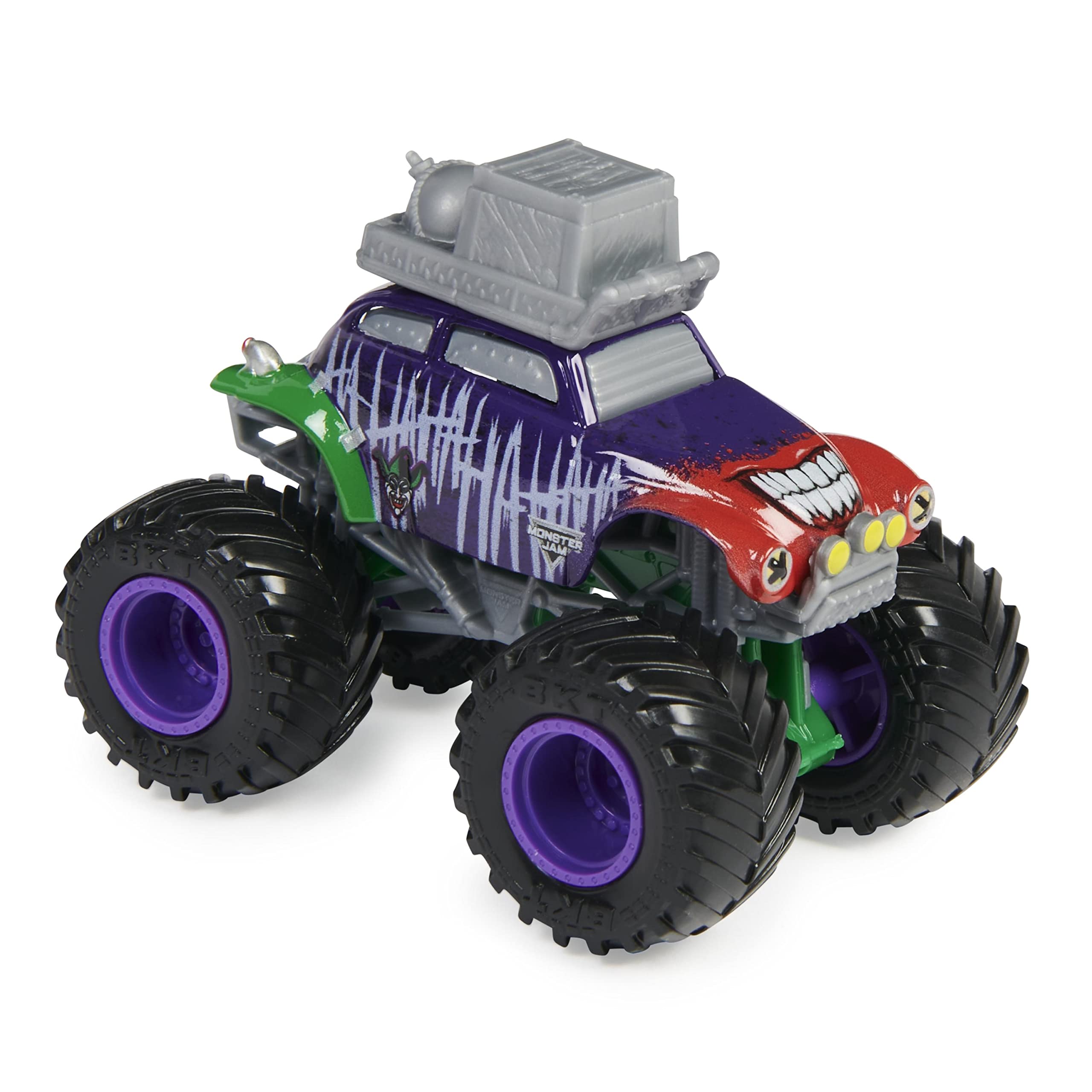 Monster Jam 2022 Spin Master 1:64 Diecast Truck with Bonus Accessory: Heroes & Villains Joker, (SM6044941)