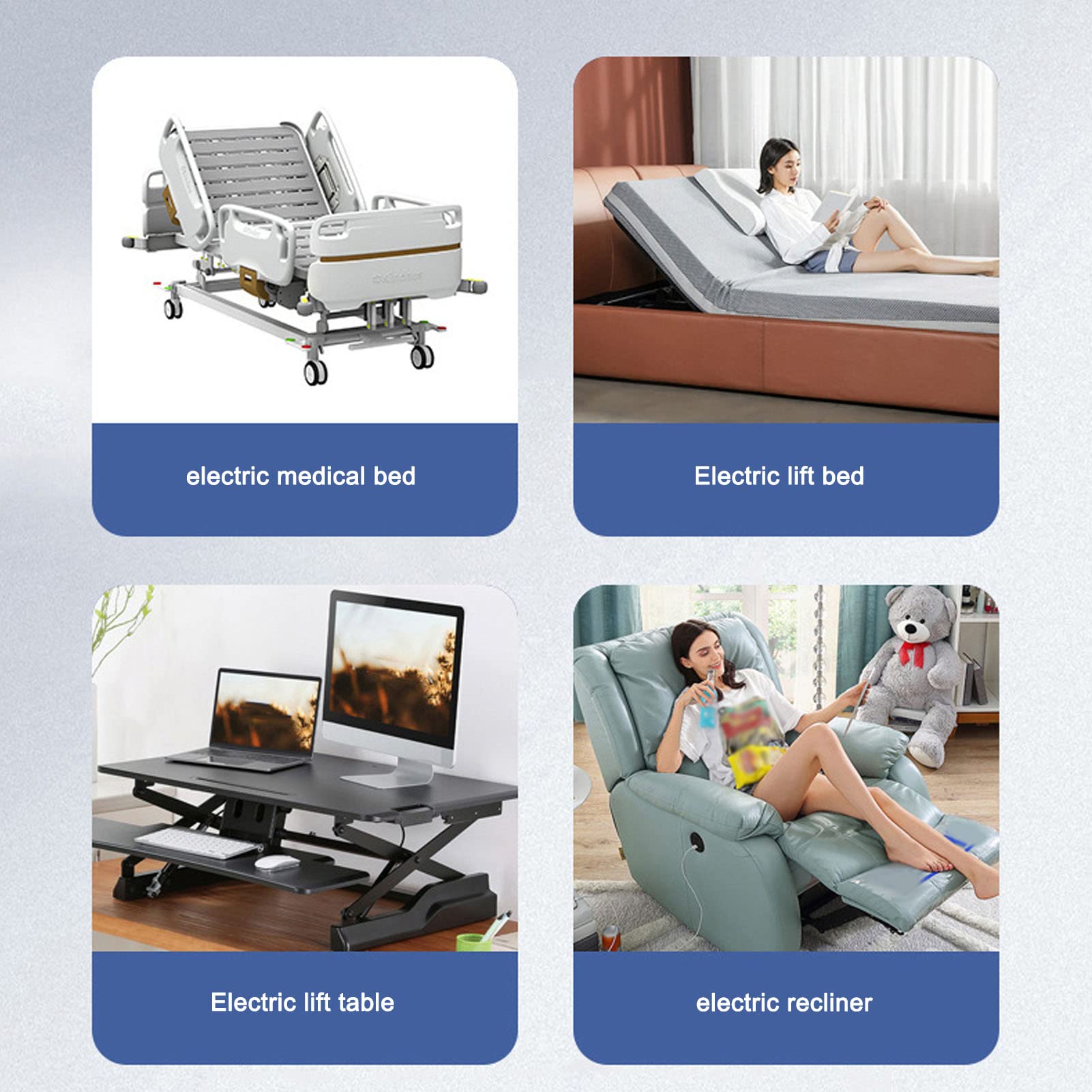 Lifting Bed Controller, Hospital Bed Remote Control 6 Button Remote Hand Control Controller with 8 Pin Plug Replacement Lift Chair or Power Recliner Hand Control Compatible with Pen faders and contro