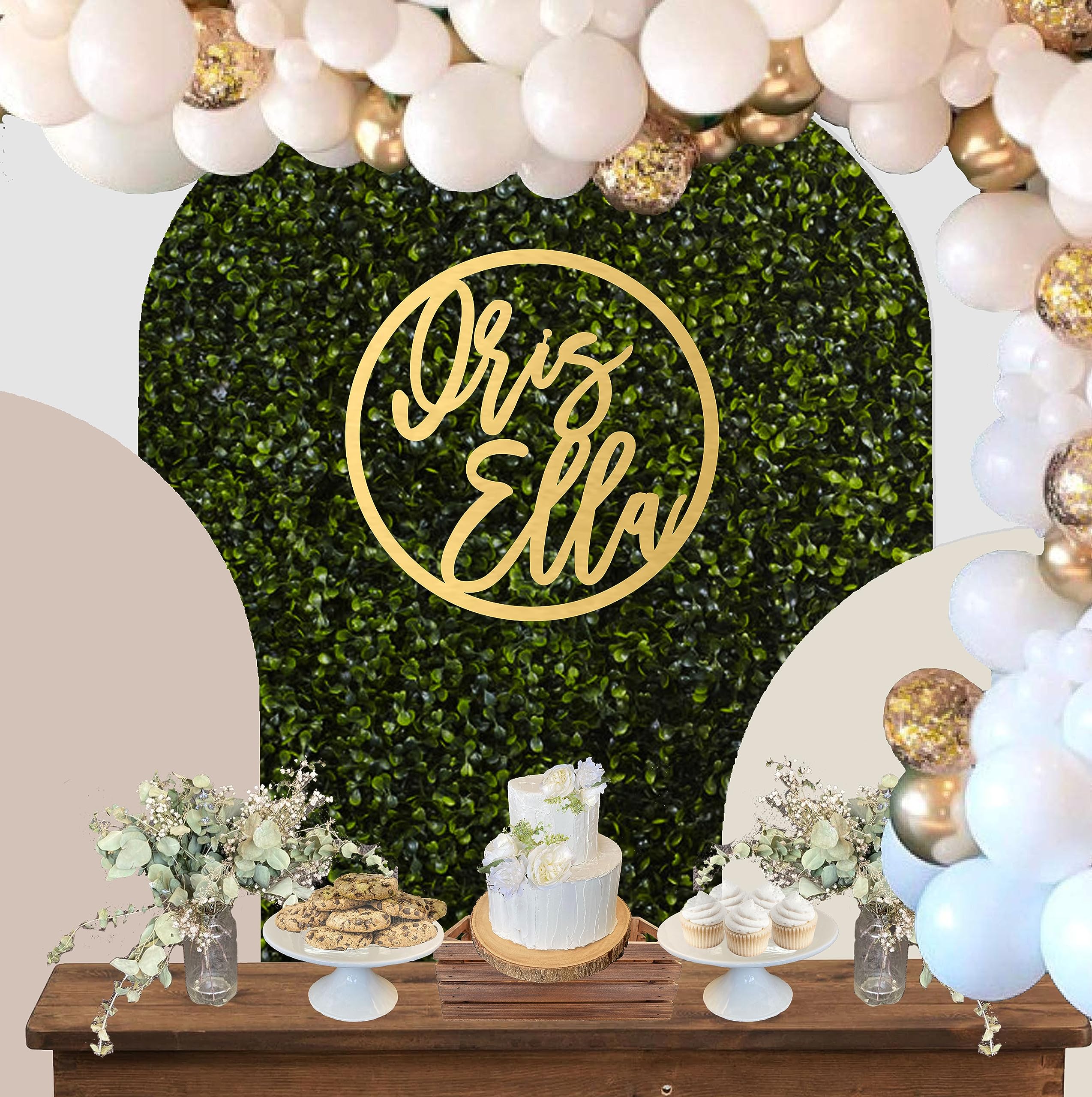 Personalized Wooden Circle Crib Sign β Customize First and Last Name - 3 Sizes: 12, 18, 24 inches wide -Nursery Name Sign, Baby Shower Decor, Birthday Party - Made by Lavender Dots Design