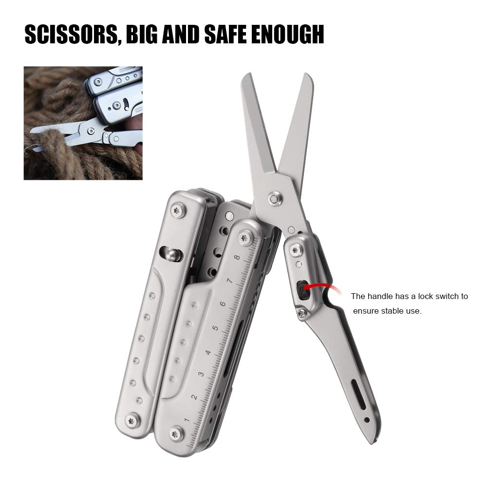 ROXON S802 Phantom Updated Version Multi Tool Pliers and scissors with Replaceable Knife and Wire Cutters⦠(S802S)