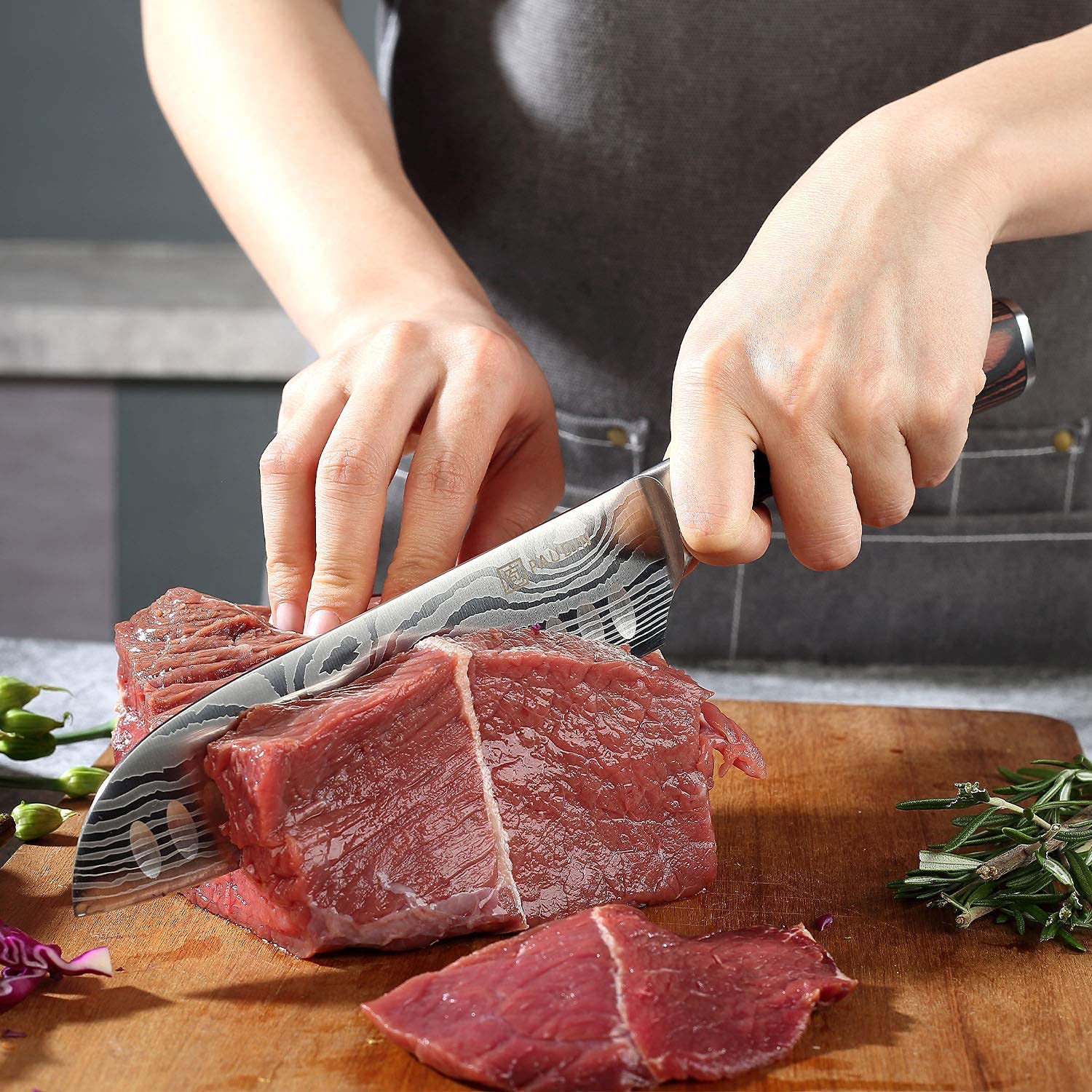 PAUDIN Paring Knife and Santoku Knife