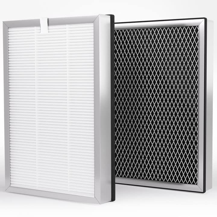 Nreirly 2 Pack MA-25 Replacement Filters Compatible with Medify MA-25 Air Purifier,3 in 1 H13 HEPA Filter Set(Pre-Filter + H13 HEPA Filter + Activated Carbon)
