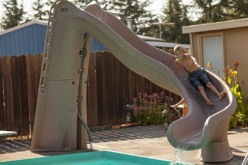 S.R. Smith 688-209-58123 TurboTwister Right Curve Pool Slide, Sandstone