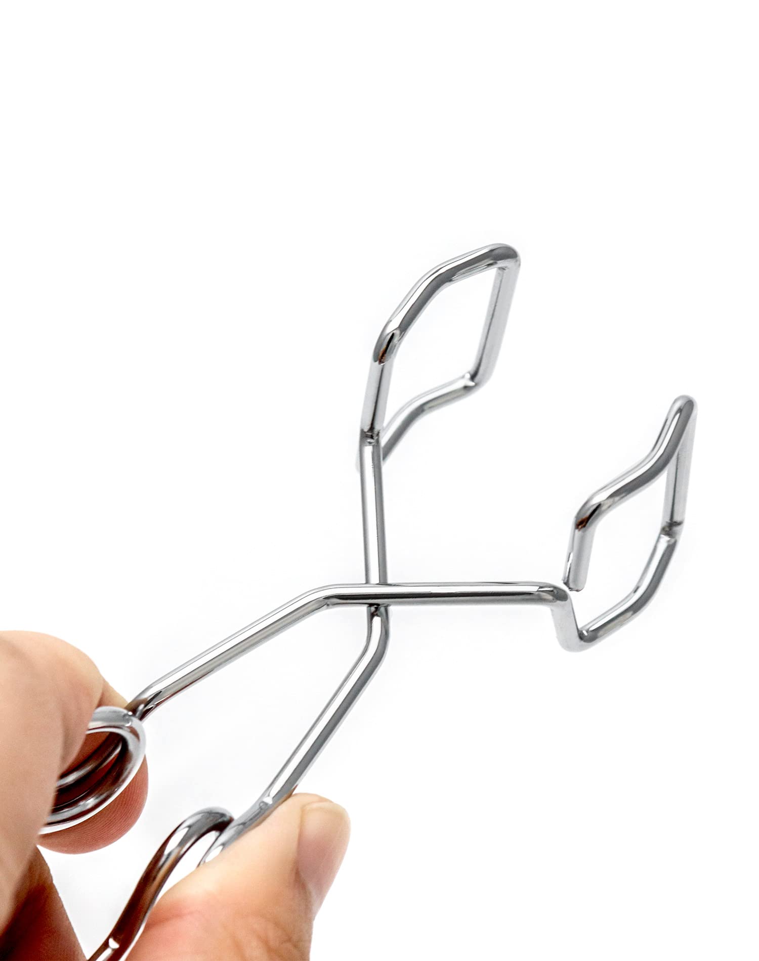 QWORK Lab Test Tube Clamp, 10 Pcs Chrome-Plated Spring Test Tube Clip with Finger Grip, 14.5cm(5-11/16in) Experiment Testing Holder Tool