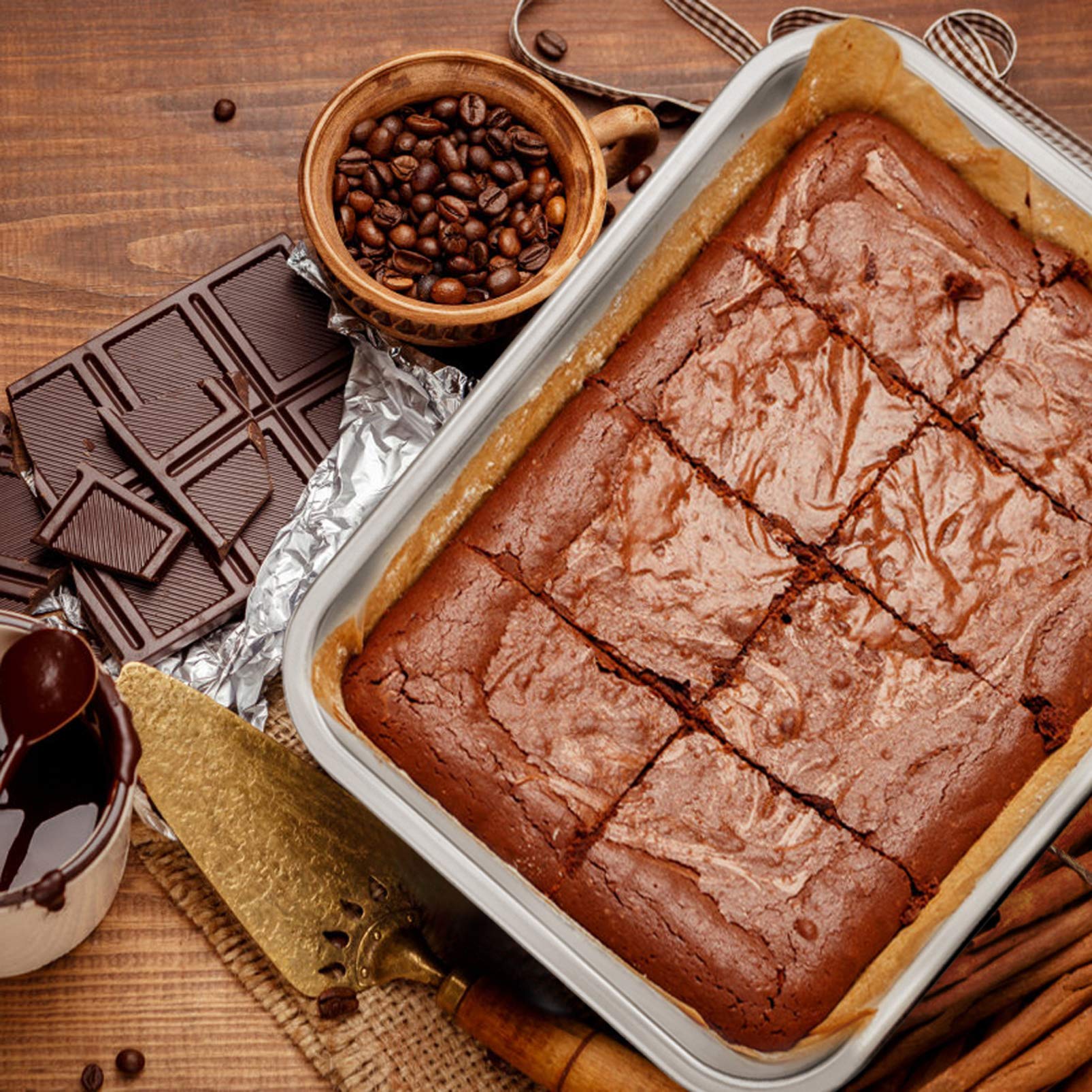 P&P CHEF Lasagna Pan, Rectangular Cake Pan Roaster Pasta Baking Cookie Sheet Pan Stainless Steel, 12.7”x10”x3.2”, Heavy Duty & Durable, Oven & Dishwasher Safe