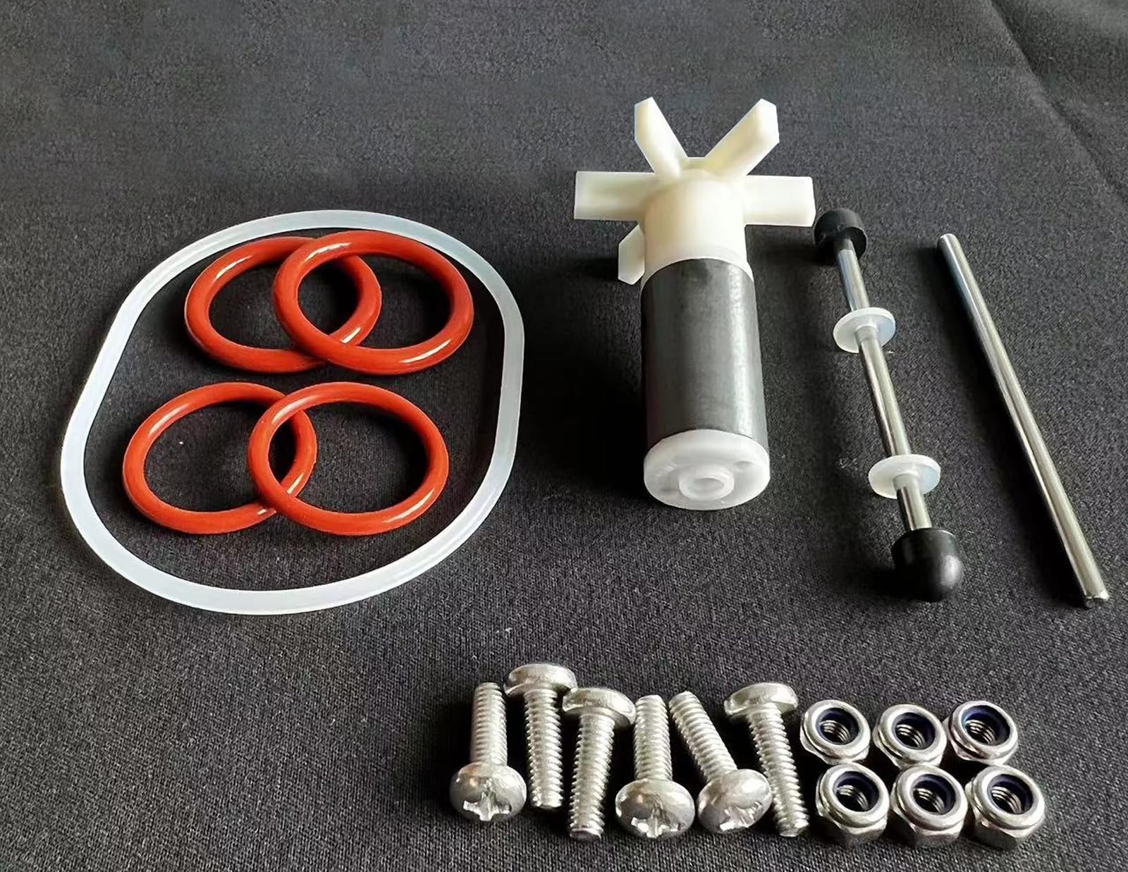 P4071 58113 Hot Tub Water Pump E02 Repair Kit for Coleman SaluSpa Lay-Z-Spa (w/Impeller & Shafts)
