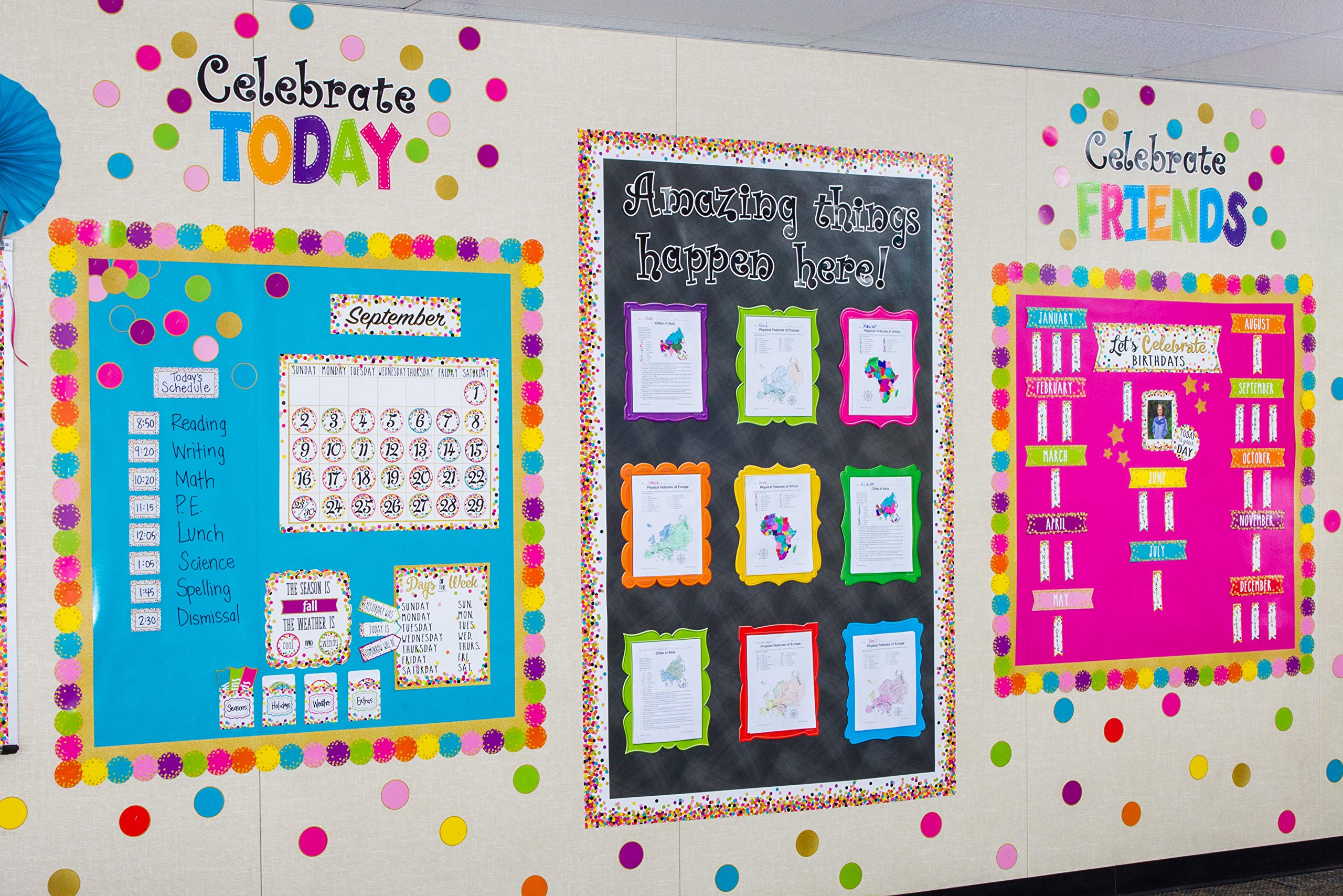 Teacher Created Resources Multi Bright Stitch 7" Fun Font Letters & Colored Pencils Die-Cut Rolled Border Trim - 50ft
