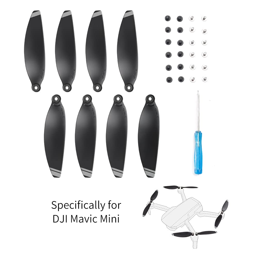 K&F Concept Mini/Mini 2 Drone Filters Kit (6 Pack), for DJI Mavic Mini 2 / Mini SE/Mini 2 SE Drone, CPL, UV, ND8, ND16, ND32, ND64 + Propellers Blades Accessories (Aluminum Version)