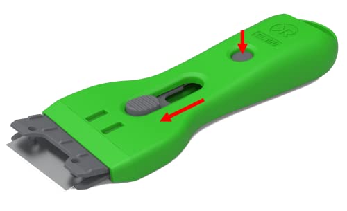 Riteknife SL100 Safety Scraper, World's First True Safety Scraper, Spring-loaded Safety Mechanism, Blade Retracts After Use, Protects From Injury, Built For Durability, Ambidextrous Ergonomic Handle