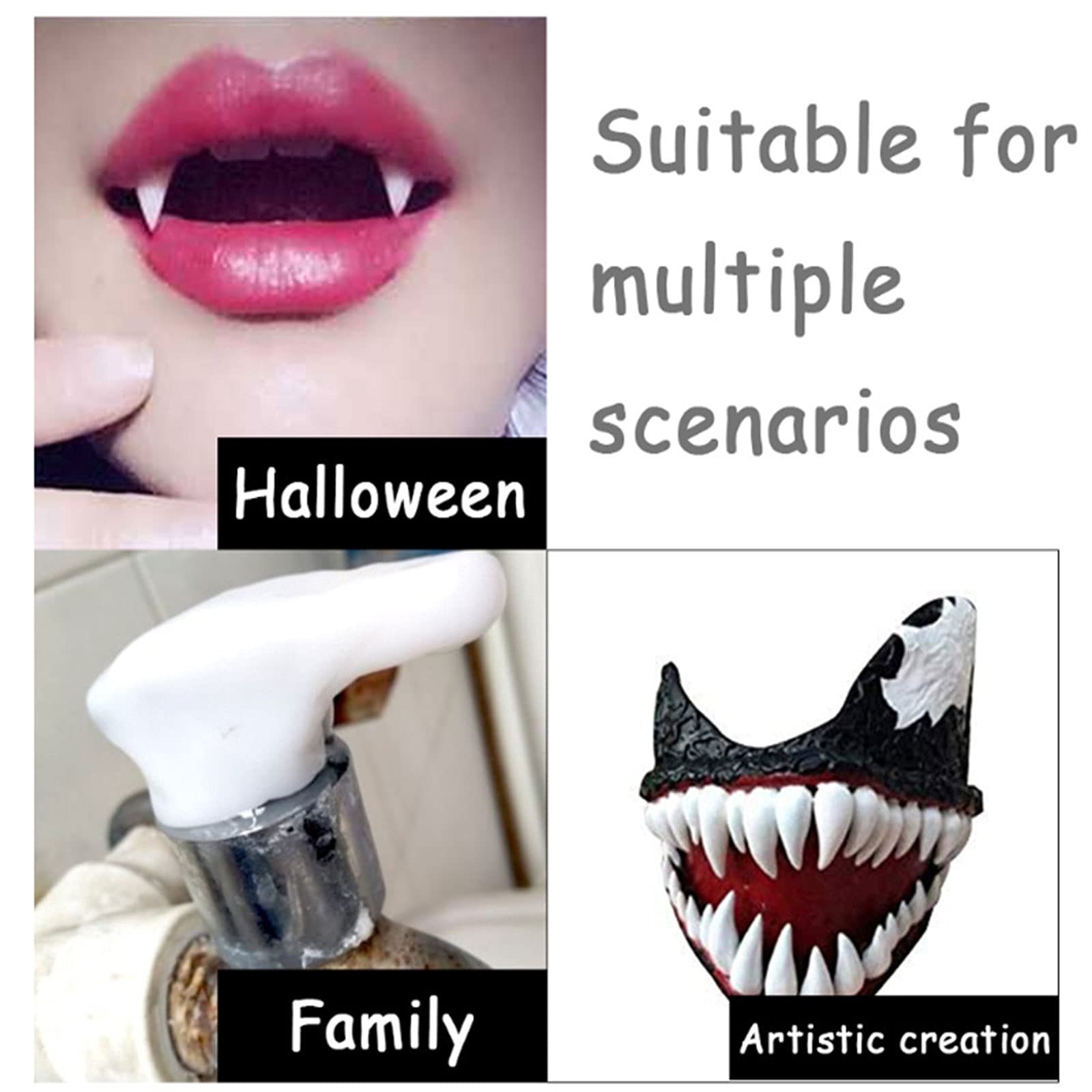 Temporary Tooth Repair Gaps, 30g False Teeth Solid Glue, Filling Denture Adhesive, Teeth Care Tool, Dental Gaps Filling for Temporary Cover, for The Missing Broken and Deformity Teeth Improve Smile (