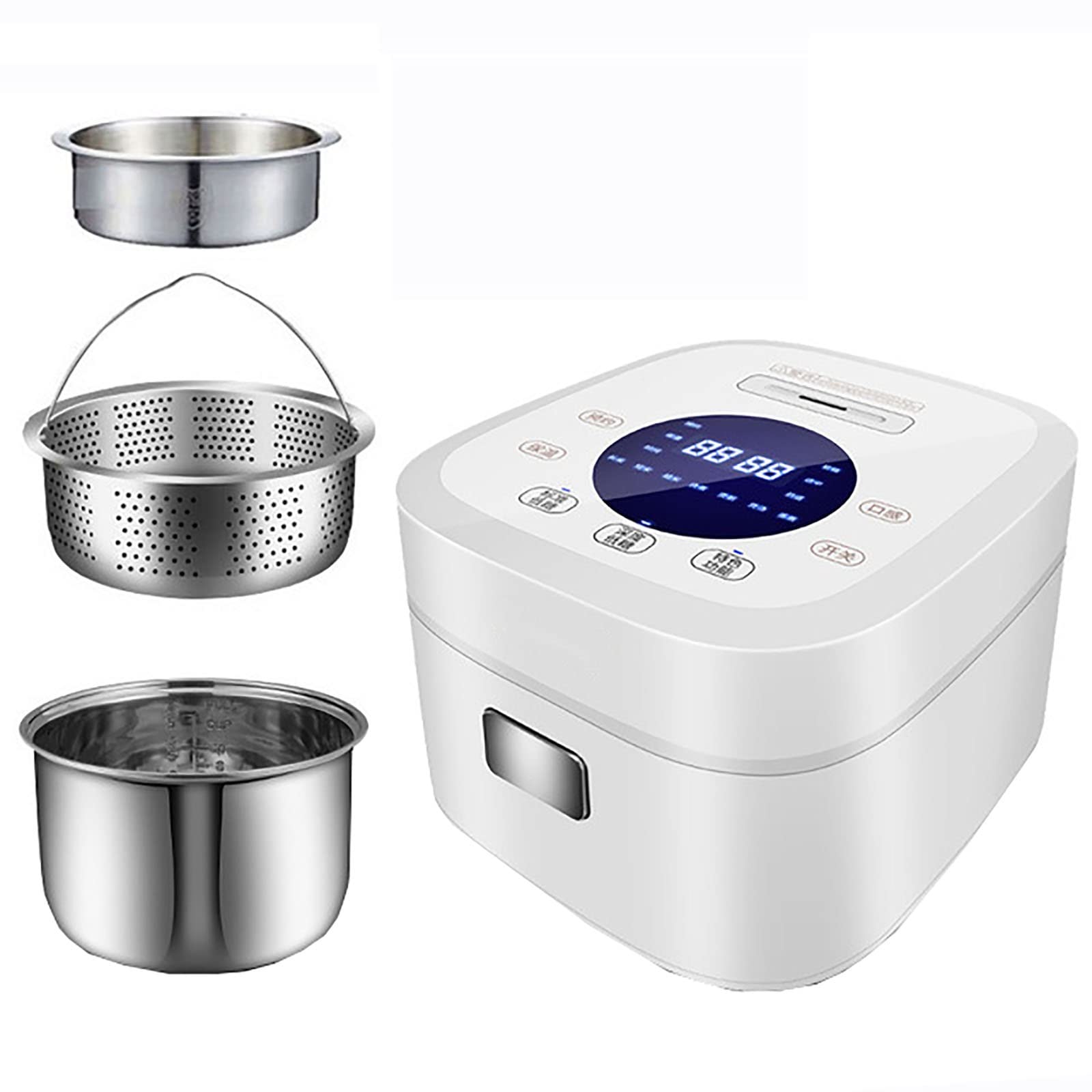 Low-Sugar Rice Cooker (3/5L) Household Multi-Function Rice Cooker, 304 Stainless Steel Liner, Rice Soup Separated, for 1-7 People (Size : 5L(B)) (5L(B))