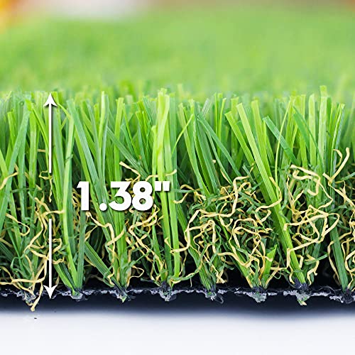 PET GROW Realistic Artificial Grass Rug - Indoor Outdoor Garden Lawn Patio Balcony Synthetic Turf Mat - Thick Fake Grass Rug 3.3 FT x5FT(16.5Square FT)