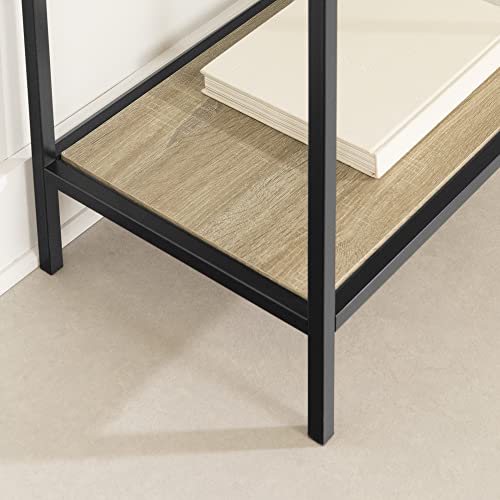 South Shore City Life 4-Shelf Narrow Bookcase, Pure Black