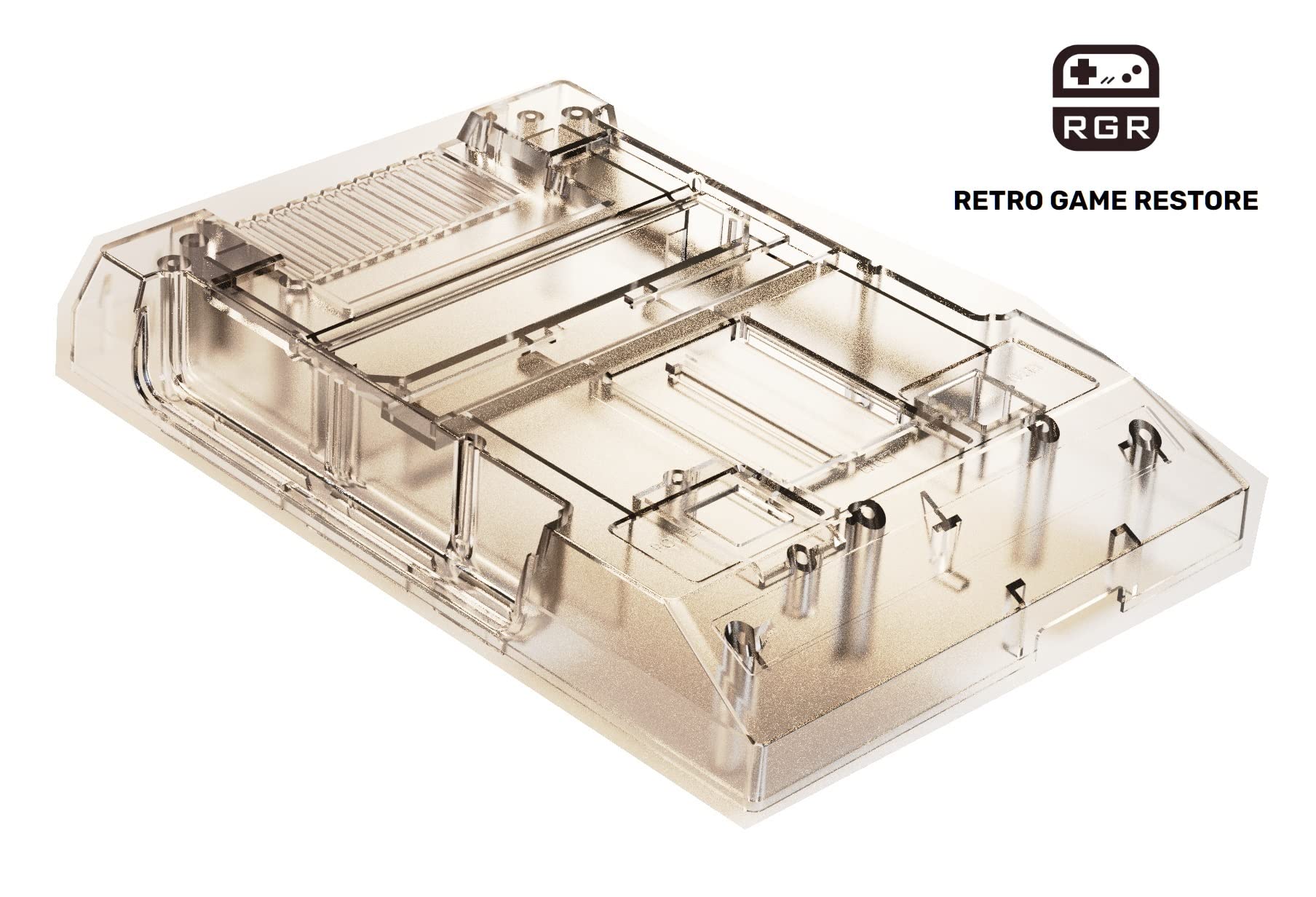 Retro Game Restore 432459-9 Top Shell for FC, Clear, Replacement Top Shell for FC Bodies