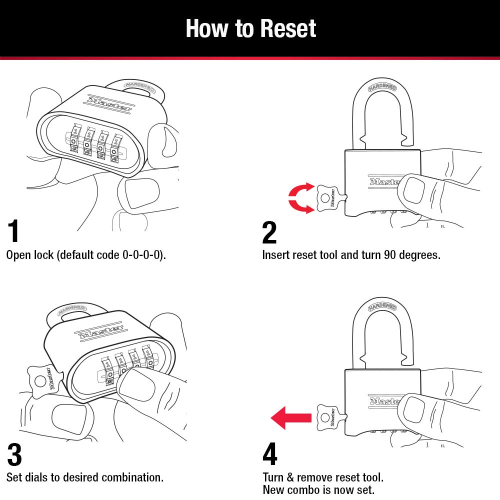 Master Lock 175 Set Your Own Combination Padlock, Brass Finish