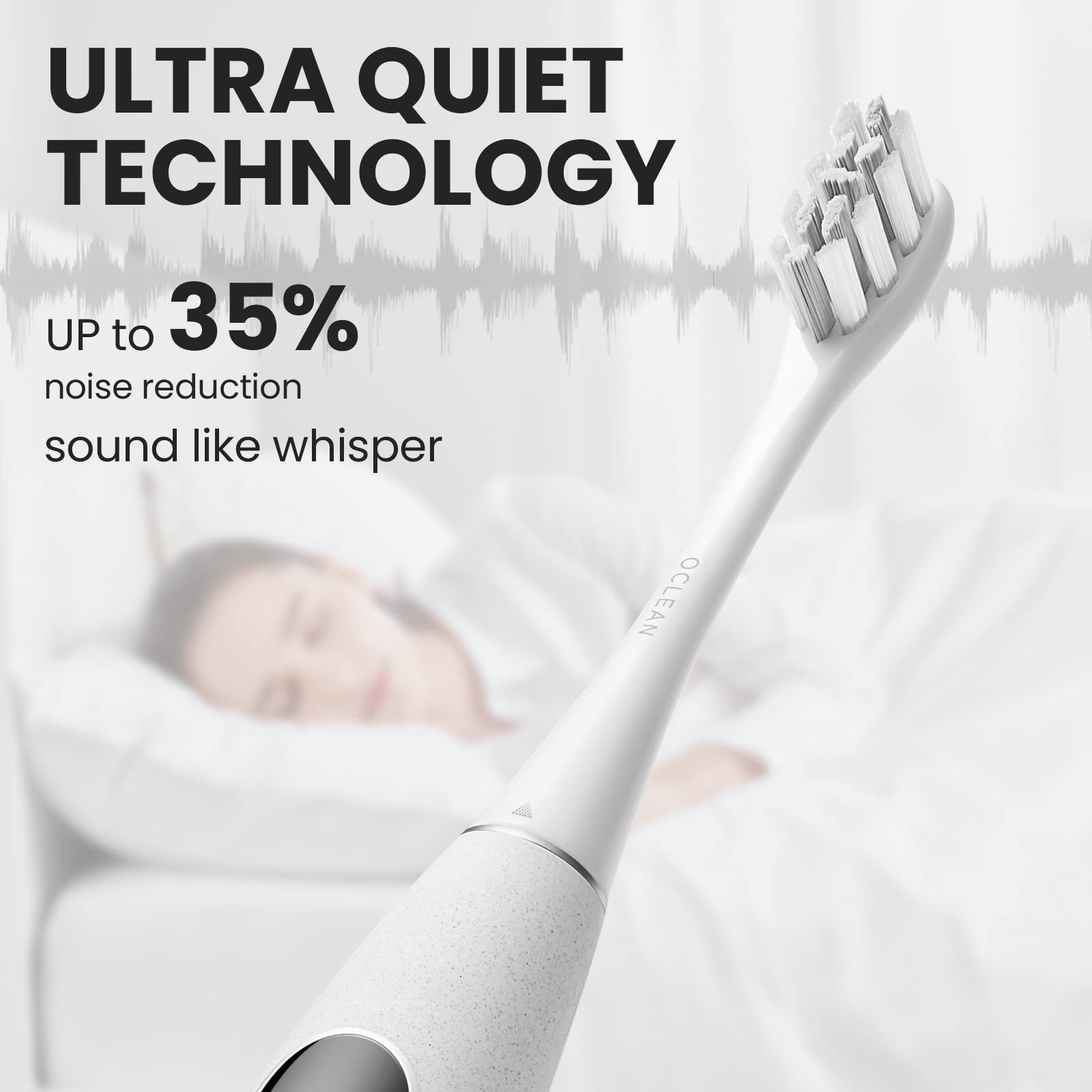 Oclean X Pro Elite Ultra-Quiet Sonic Electric Toothbrush for Adults,4 Modes with Timer, Color Touchscreen App-aided, Wireless Quick Charge for 35 Days, Travel Rechargeable Power Smart Toothbrush