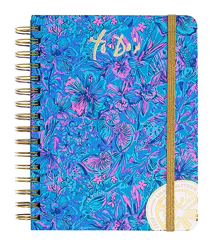 Lilly Pulitzer Undated To Do Planner, Hardcover Daily Planner, Personal Organizer with Hourly Schedules and Notes Pages, Shells n Bells