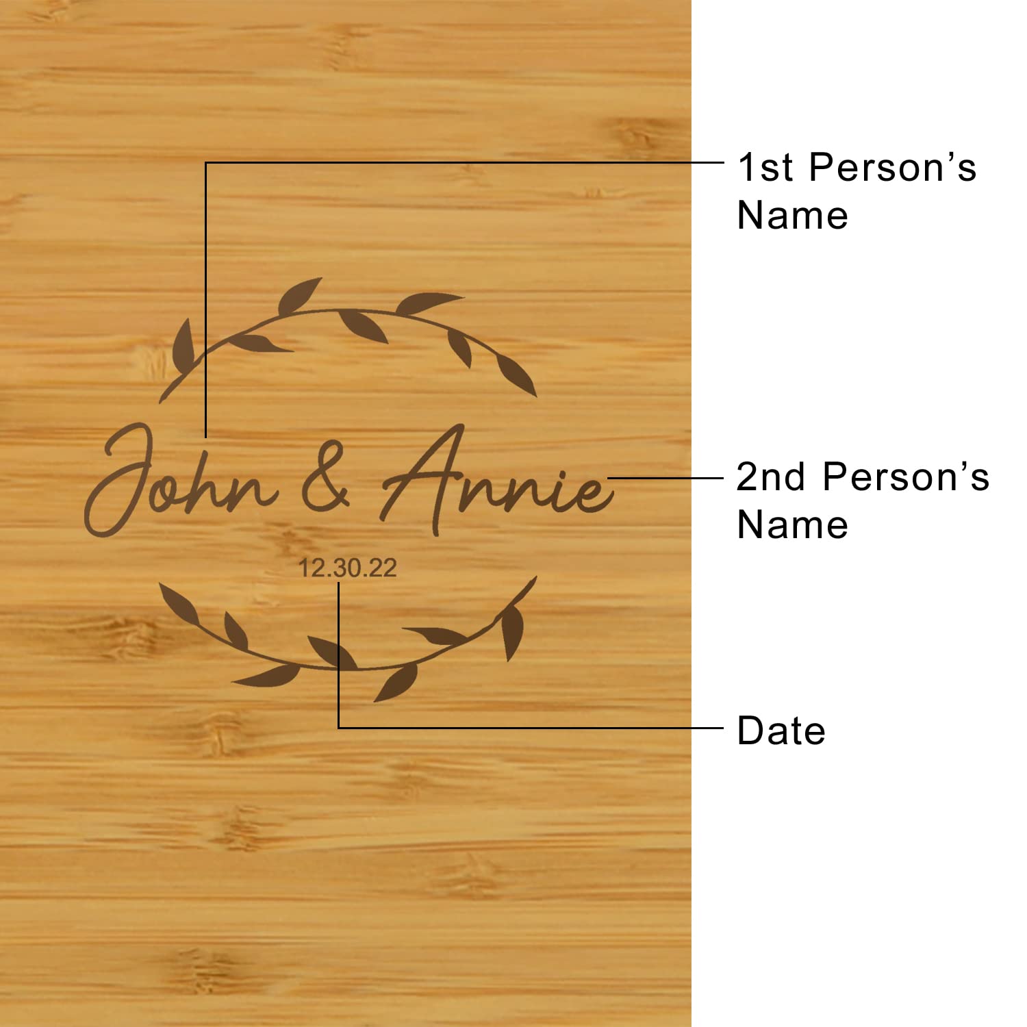 Picnic at Ascot Personalized Engraved Cheese/Charcuterie Board - Innovative Patented Design enables All in One Storage