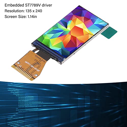 Tgoon IPS Display Module, Display Module Easy Installation 1.14in SPI Interface for Controller Board