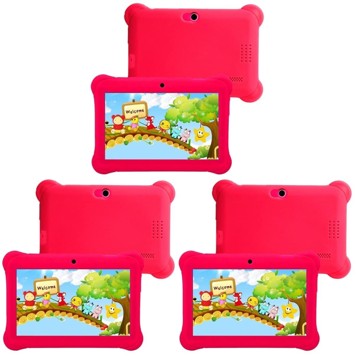 SOLUSTRE Kids Tablet Kids Tablet Tablet Computer 3pcs7 Tablet Plug with Us Dual Cartoon Practical Inches Educational Cameras Kids Red Children Children Tablet Kids Tablets Kids Tablets