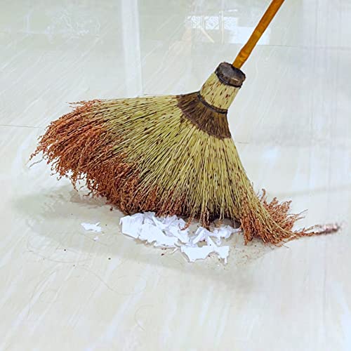 Thanatmet Grass Broom Stick Natural Asian Handmade for Sweeping 38 inch Length