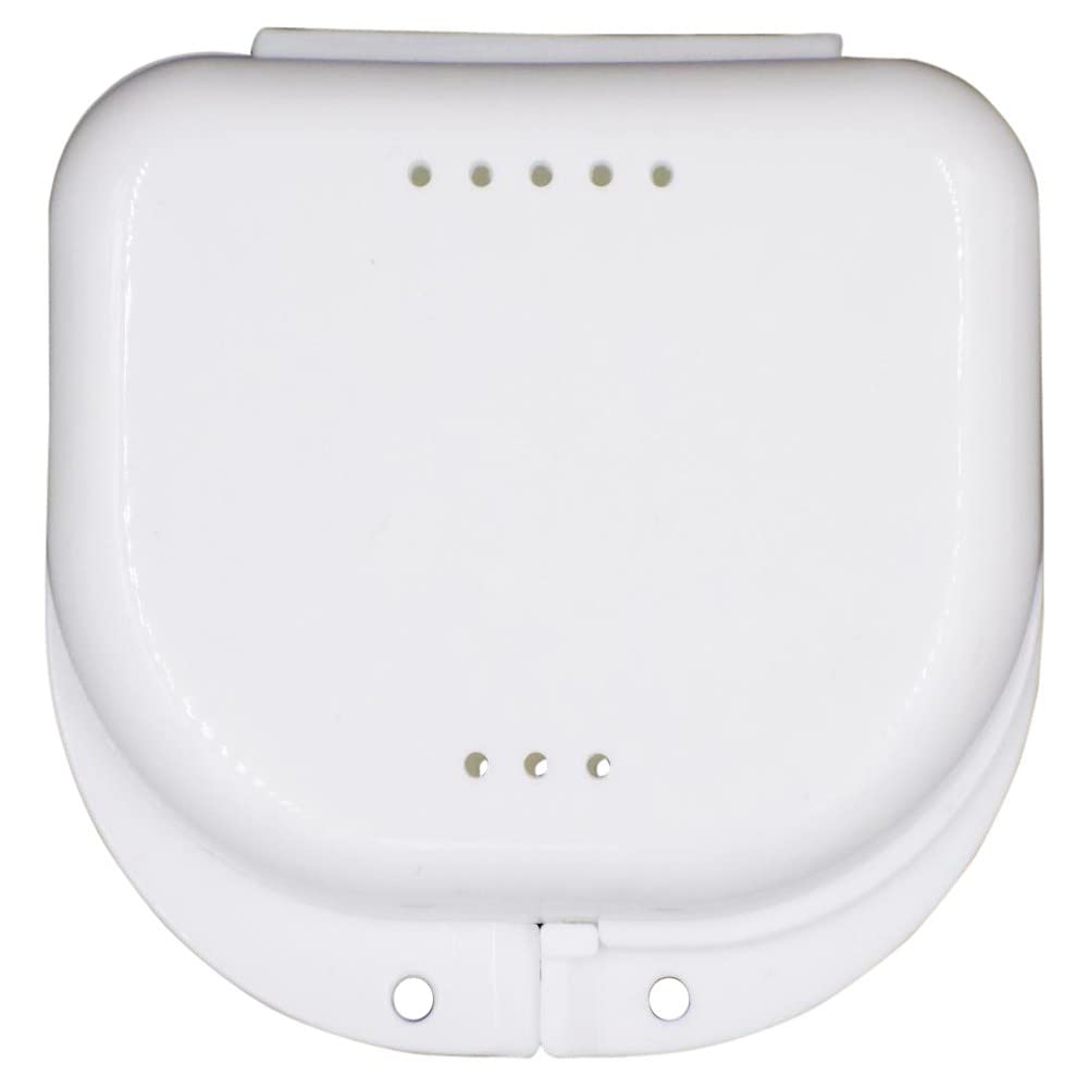 Teeth Boxes Denture Appliance Dentu Bath Box Container False Storage Case Tooth care Electric Travel Toothbrush (White, One Size)