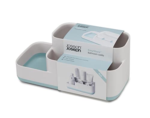 Joseph Joseph 70504 EasyStore Bathroom Storage Organizer Caddy Countertop, Blue 11.9 x 11.6 x 24.9 cm