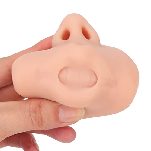 Silicone Nose Model,3 Colors Simulation Fake Nose Model,Soft Flexible Human Nose Mouth Model, for Pierce Practice,Acupuncture Teaching Display Tool,Acupuncture Human Model, Silicone Nose Model ru