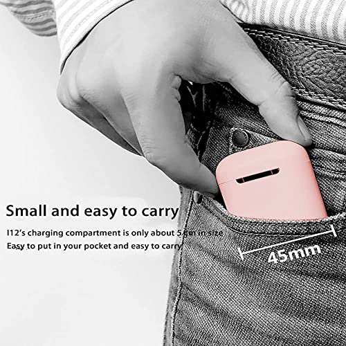 Wireless Earbuds,IPX5 Waterproof Bluetooth Earbuds Stereo Earphone, Bluetooth 5.0 in-Ear Earbuds with Wireless Bluetooth Headphone 30H Playtime, for iPhone/Android (Pink)