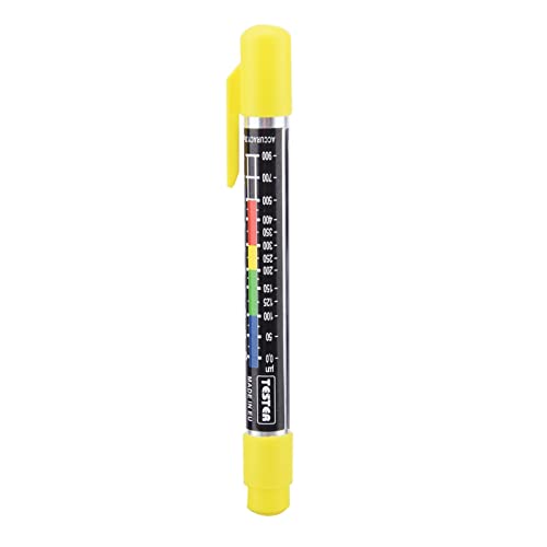 Paint Thickness Tester, Car Body Damage Detector Crash Check Car Coating Film Water Resistant Paint Thickness Meter Magnetic Tip(As Shown)