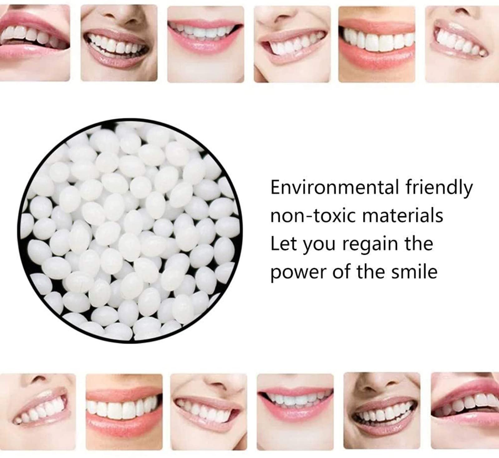 Temporary Dentures Lower (30g) Solid FalseTeeth Make Missing Denture Teeth Confidently for and Glue Gaps Tooth Adhesive Tooth Temporary Teeth Kit Denture n Teeth Products for Toddlers