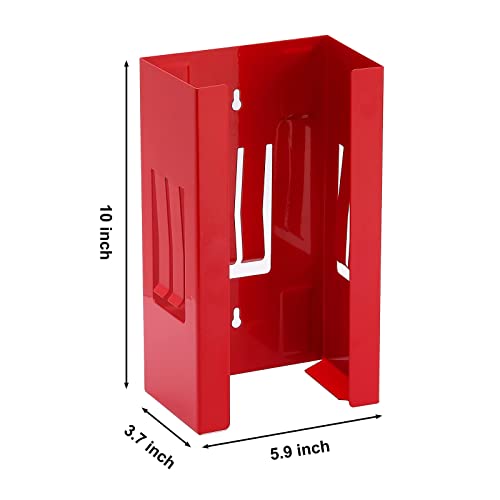 Mayouko Magnetic Glove Dispenser Holder, Red Glove Box Holder Wall Mount for Tissues, Disposal Gloves, Wipes, Tool Cart Accessory, 8LBS