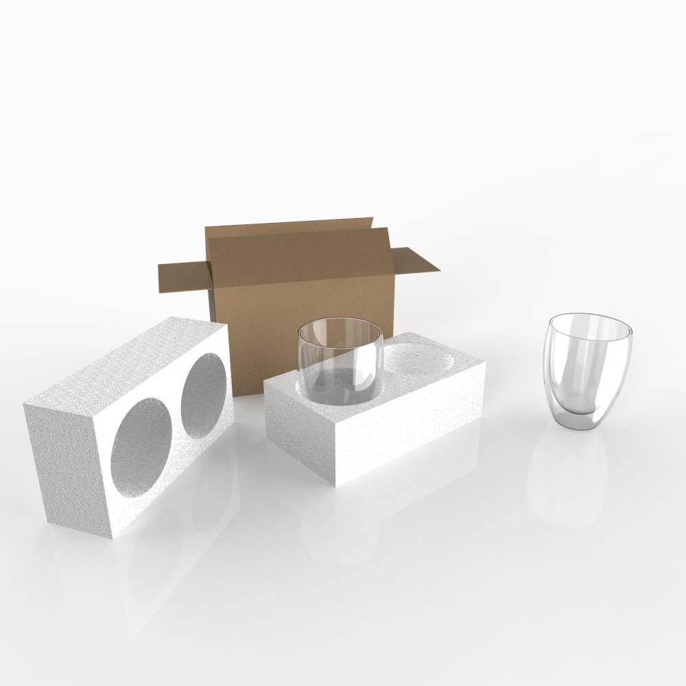 Latte Glasses,Class Double Wall Coffee Cups,Thermal Insulation Glass 13.5 OZ Set of 2 for Latte,Cappuccino,Tea,Beverages (Latte Cups)