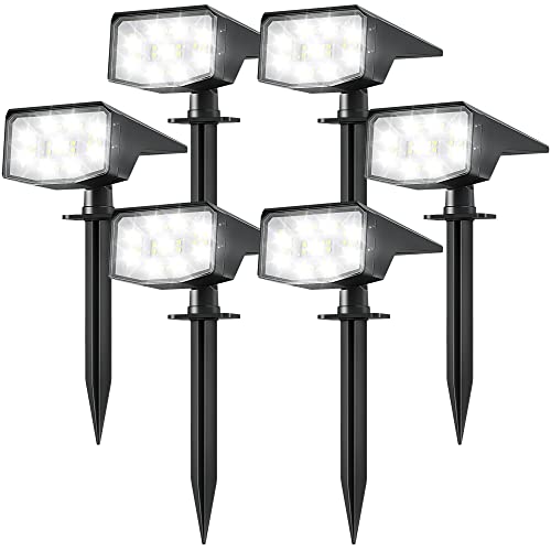 Otdair Solar Spot Lights Outdoor, IP65 50 LED Solar Spotlights Outdoor Waterproof, Solar Landscape Lights, 3 Modes Solar Outdoor Lights for Yard Driveway Porch Walkway, 6 Pack