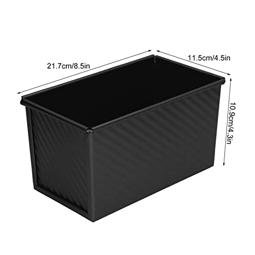 VTOSEN Bread Baking Pan - Non Stick Bread Bakeware Mold with Wavy Grain Vent for Homemade Bread - Perfect Bread Loaf Pan for Bakery Kitchen(Black)