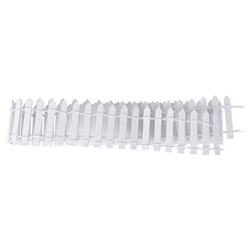 Playpen No Dig Fence Miniature Dollhouse Accessories Fairy Garden Accessories Edging for Landscaping Arts Crafts for Christmas Tree Mini Fence Wooden Ornaments White Small Baby