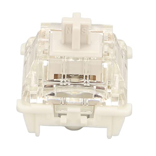 TUORE Keyboard Switches, Mechanical Keyboard Switches 45pcs Universal Backlight Stable for DIY for Mechanical Gaming Keyboard (White, Dual Spring)