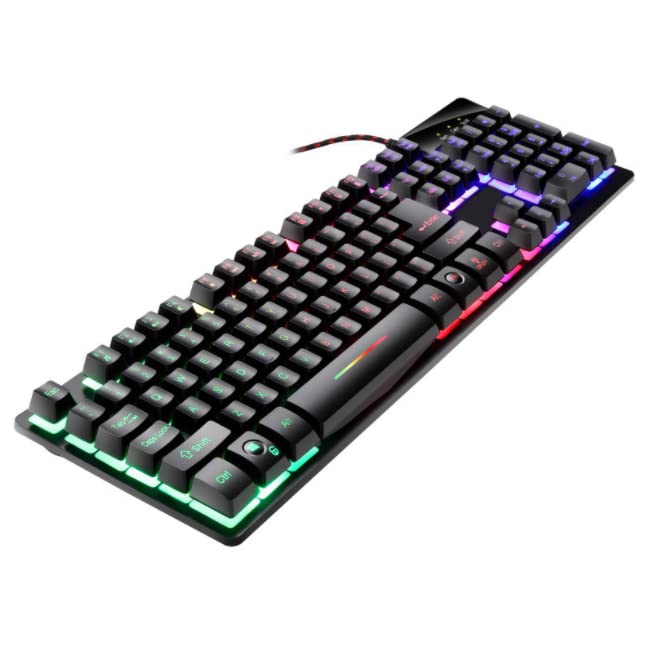 RJPH-3500 Gaming Keyboard: Fastest Clicky Optical Switches w/Quick Keystrokes & 8000Hz Polling Rate - Detachable Type-C Cable - Doubleshot PBT Keycaps - Ergonomic Wrist Rest