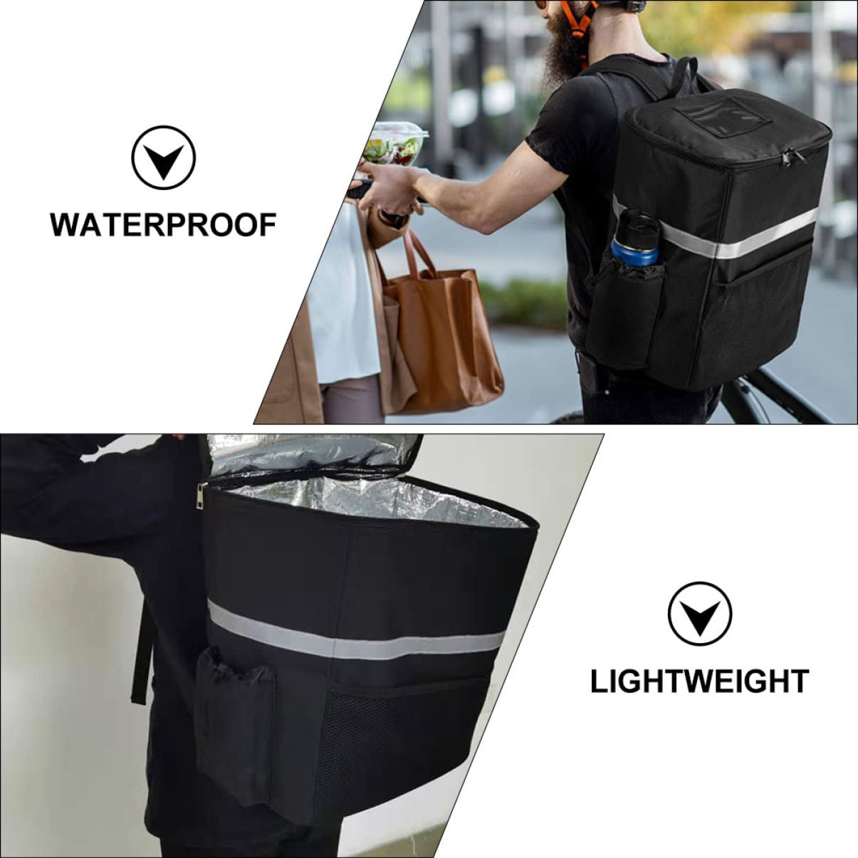 Thermal Food Delivery insulated pizza delivery backpacks cooler backpack lightweight insulated backpack cooler Backpack Insulated Pizza