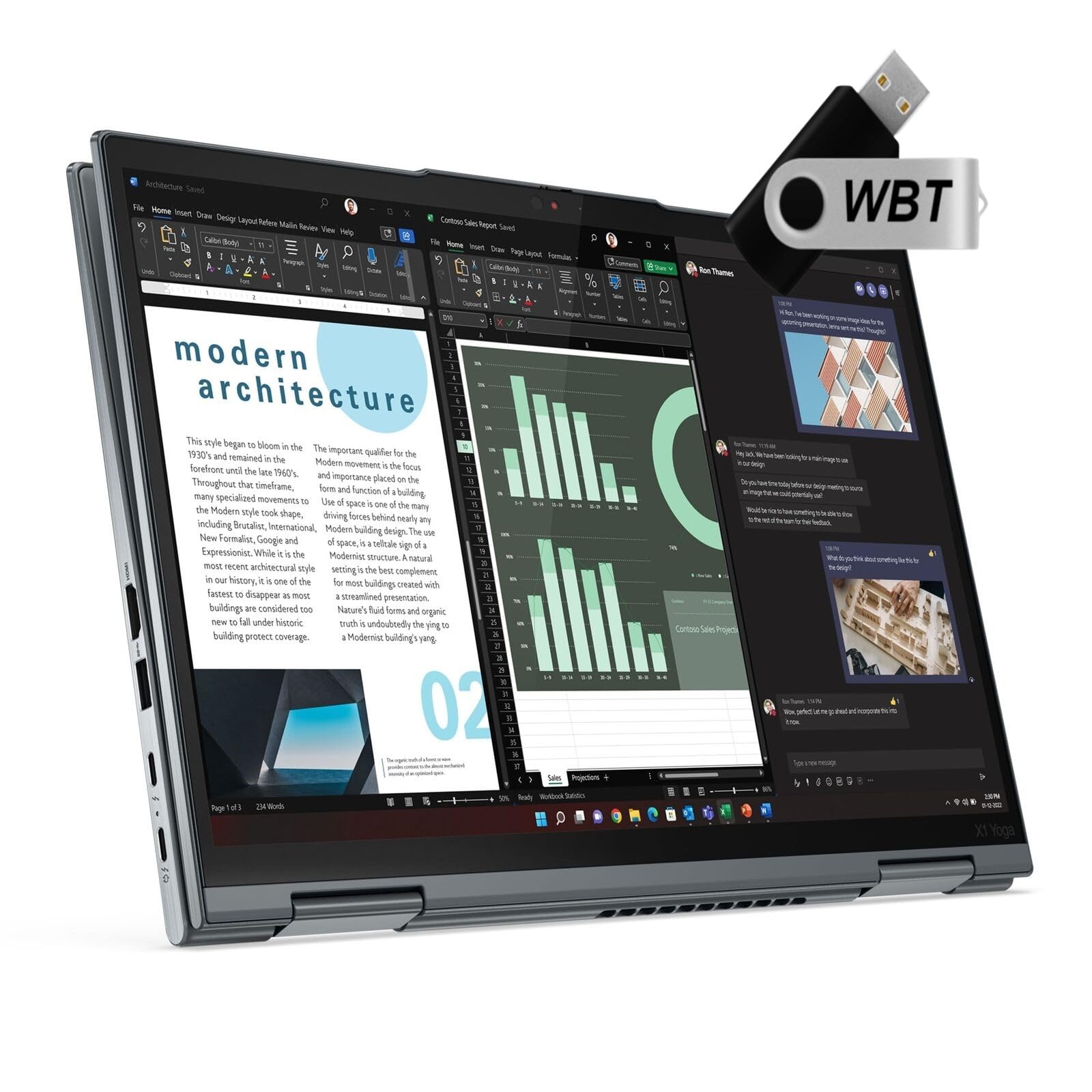 Lenovo ThinkPad X1 Yoga Gen 8 Intel Core i7-1365U vPro, 14" WUXGA (1920x1200) IPS, Touchs, 400 nits, 32 GB RAM, 1TB SSD, Backlit KYB Fingerprint Reader, Windows Pro