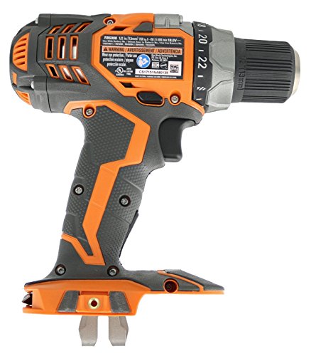 Ridgid Fuego R86008 18V Lithium Ion 1650 RPM Cordless Compact 2 Speed Drill / Driver with LED Grip Light and Keyless Chuck (Battery Not Included, Power Tool Only)