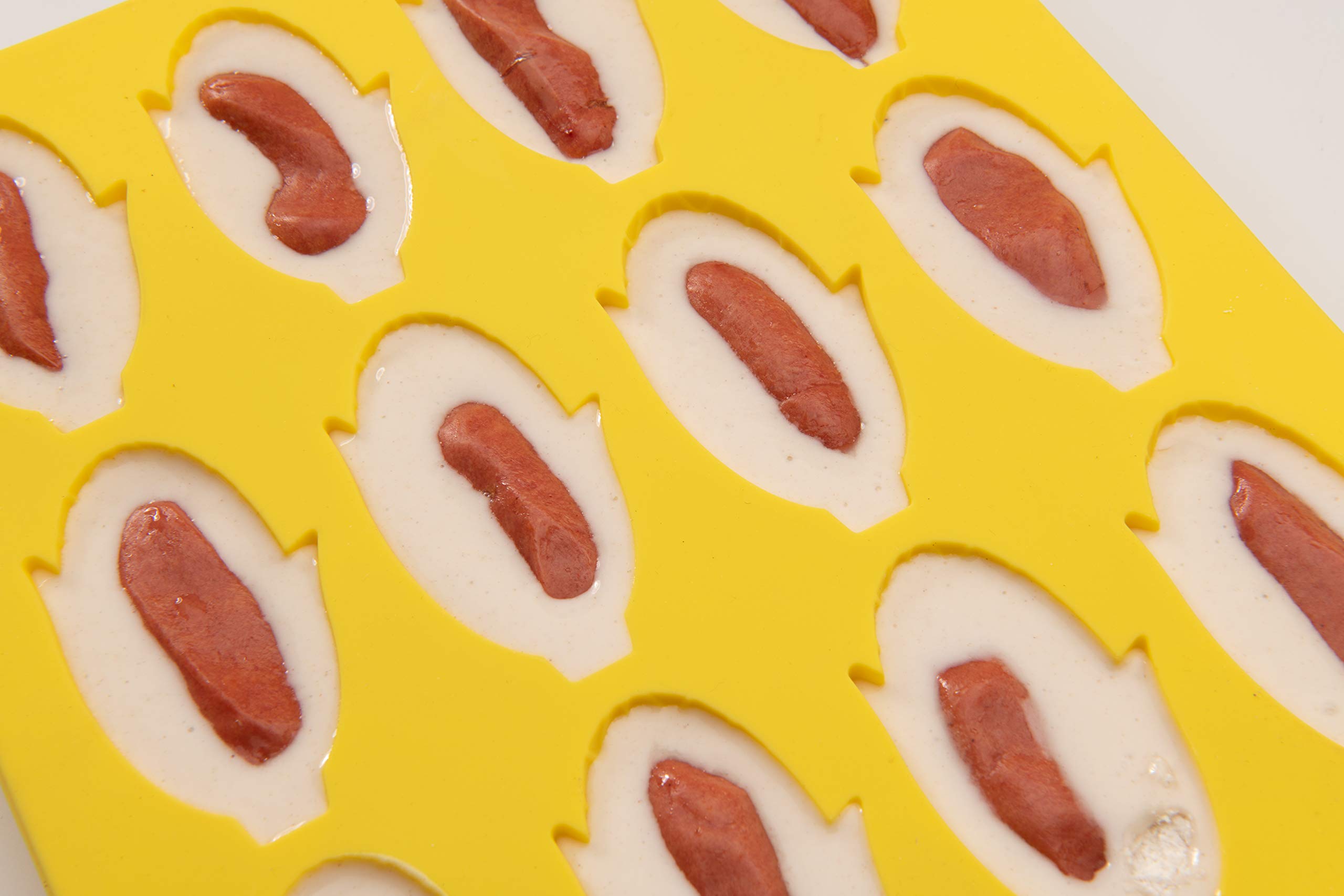 Mobi 12 Mini Corn Dogs Silicone Baking Mold, Yellow