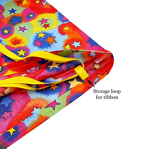 VZWraps Stars Reusable Fabric Gift Bag for Birthday, Graduation or Father's Day (Jumbo 27 Inches Wide by 33 Inches High)