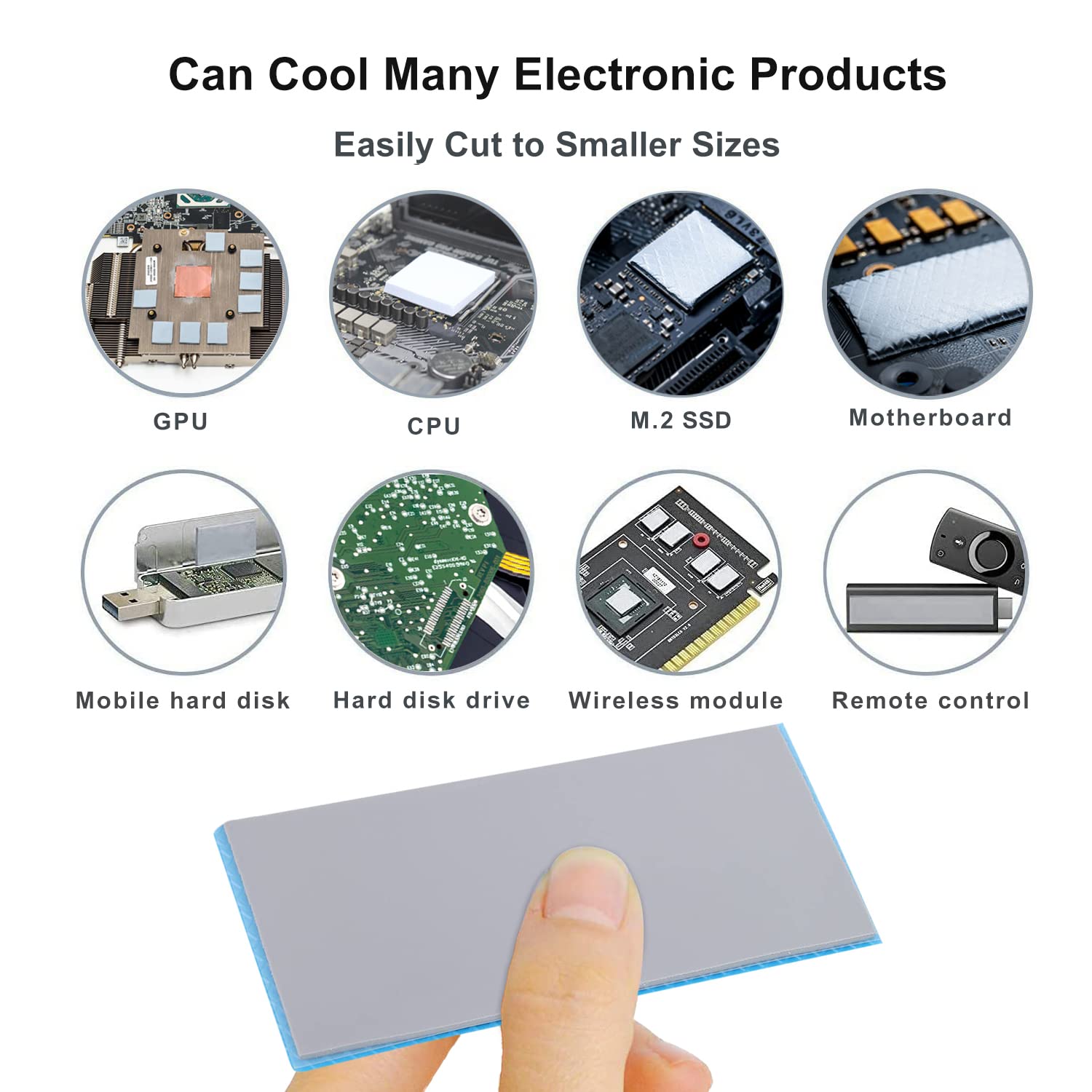Thermalright Thermal Pad 1mm 12.8 W/mK, 85x45x1mm, Non Conductive Heat Resistance, Odyssey Silicone Thermal Pads for PC PS5 PS4 Laptop Heatsink CPU/GPU/CPU/SSD/VRAM/LED Cooler